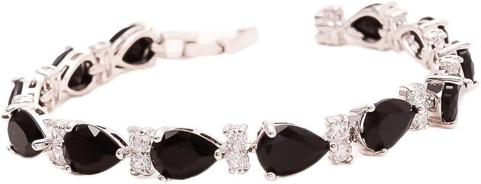Amazon.com: Jewel of India Women's Egyptian Black Spinel Claw Setting ...