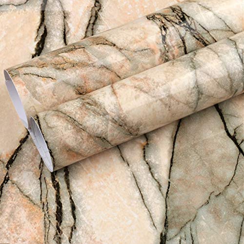WOW Interiors Marble Collection Designs Self Adhesive Glossy Wallpaper ...