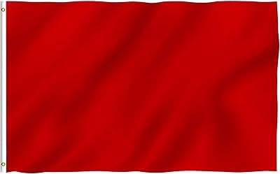 Amazon.com : FLAGPARK Solid Red Flags 3x5 Feet Plain Red Flag Pure Red Flags Nylon Heavy Duty ...