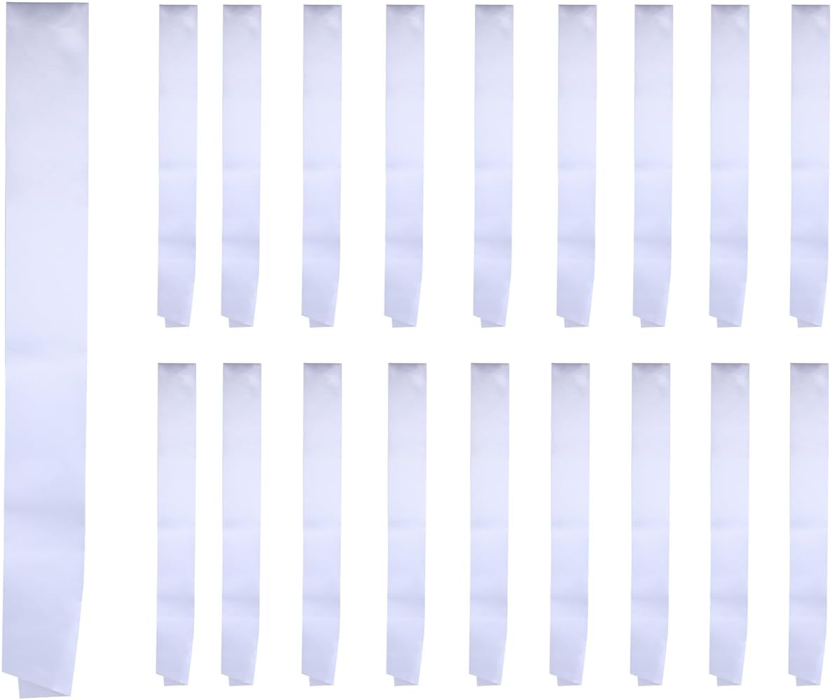 I-MART 18 Pack Blank Sash, Plain Sash for Birthday, Mayor, Winner ...