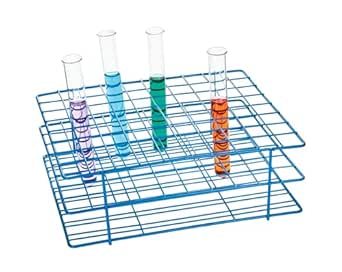 Blue Epoxy Coated Steel Wire Test Tube Rack, 80 Holes, Outer Diameter ...