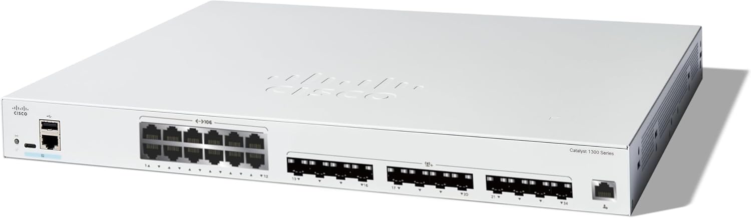 Amazon.com: Cisco Catalyst 1300-24XTS Managed Switch, 12 Port 10G ...
