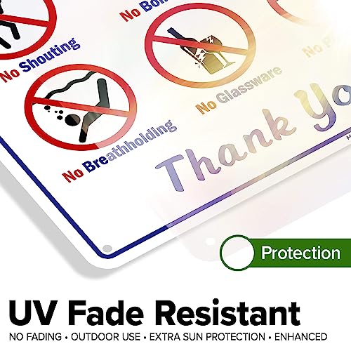 Snapklik.com : Kindly Obey Our Pool Rules Sign, 10x14 Inches, Rust Free ...