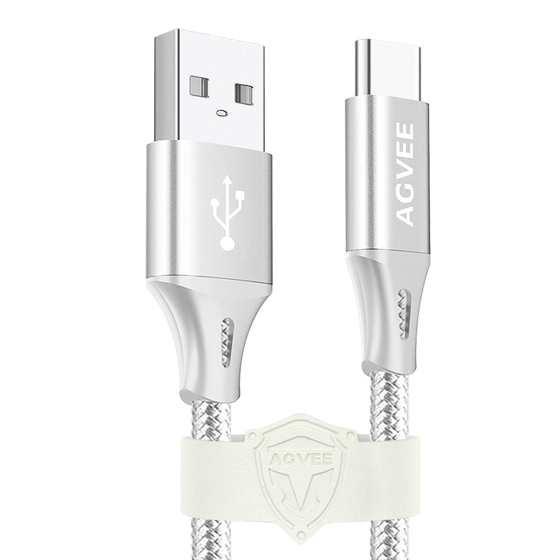 AGVEE [2 Pack 15ft] USB-C Cable, Extra Long Braided Type-C Charging ...