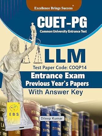 CUET LLM Entrance Exam (Test Paper Code-COQP14) Previous Year's Papers ...