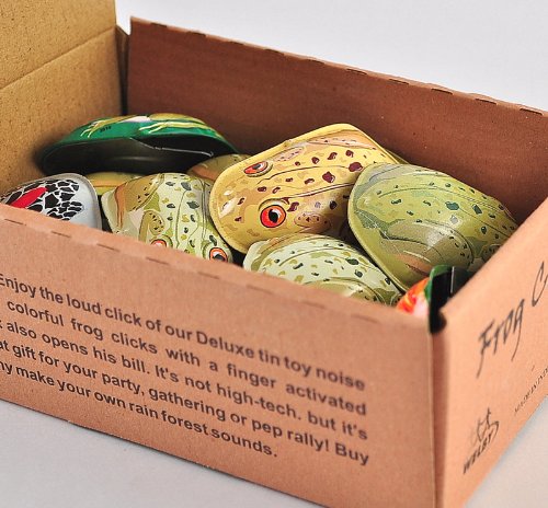 Box of 10 Frog Tin Clickers Noise Makers Kids Goody Bag fillers Fun ...