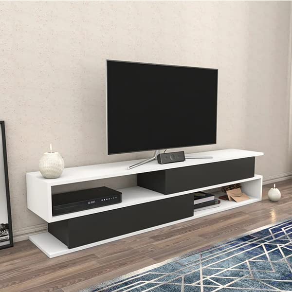 Heera Moti Nathan Tv Unit up to 65, White&Black : Amazon.in: Home & Kitchen