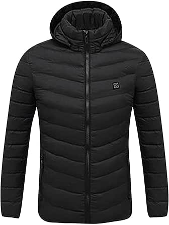 Amazon | 電熱ベスト usb給電式 vigerkar 電熱ジャケット 長袖 フード付き 加熱ベスト ヒートジャケット ヒーターベスト 8つ加熱エリア 3段階温度調整 防寒服 発熱ベスト ...