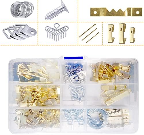 222pcs Picture Hanging Kit, Picture Hanger Assortment, Heavy Duty Frame ...