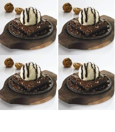 Anaya Afroz Brownie Serving SIZZLER Rosewood Iron cast Brownie Sizzler ...