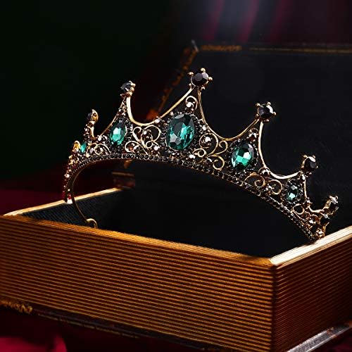 Amazon.com: FRCOLOR Vintage Queen Crown, Baroque Rhinestone Alloy ...