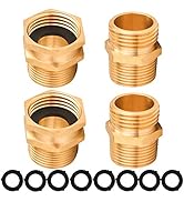 Amazon.com : M MINGLE Garden Hose Adapter, Female to Female, 3/4 Inch ...