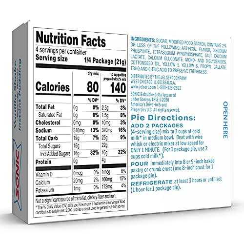 Snapklik.com : Sonic Vanilla Shake Instant Pudding Mix, 2.90 OzDessert Mix