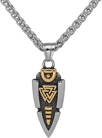 Odin's - Collar de cabeza de lanza de valknut gungnir con punta de ...