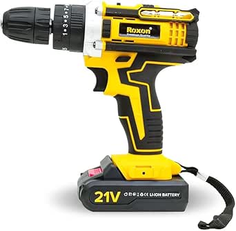 Roxon - 21V Premium Quality Cordless Impact Drill, With 2 Li-ion ...