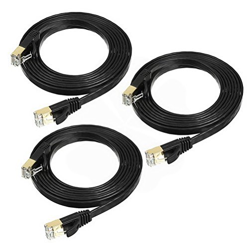 Uptell Cat 7 Shielded Ethernet Cable 6.6 ft 2M 3 Pack (Highest Speed ...