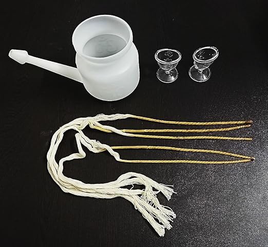 Jal Neti Pot Lota 500ml and 2 Eye Wash Cup and 5 Organic/Honey wax ...