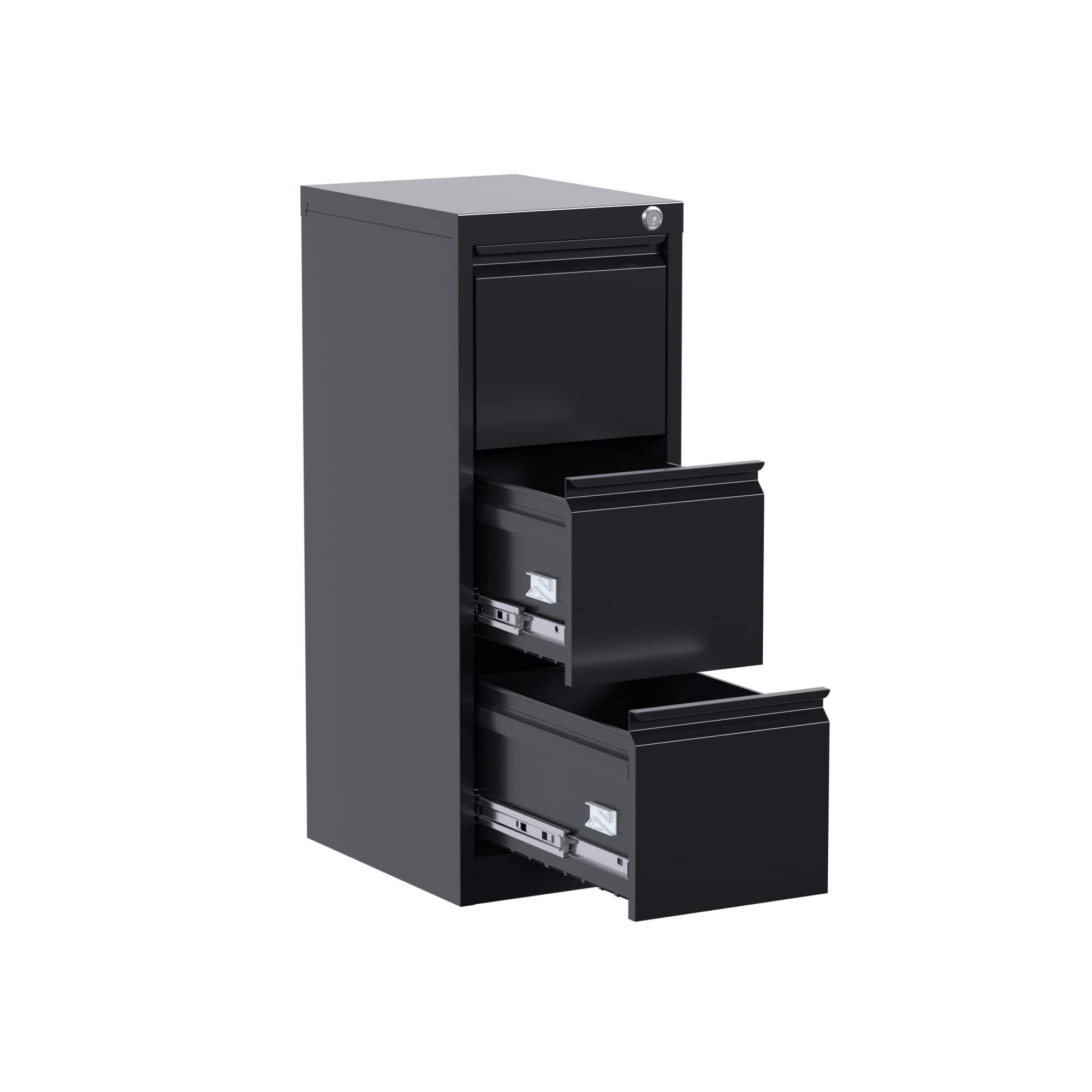 SUPEER Metal Vertical File Storage Cabinet with Lock, 3 Drawer File ...
