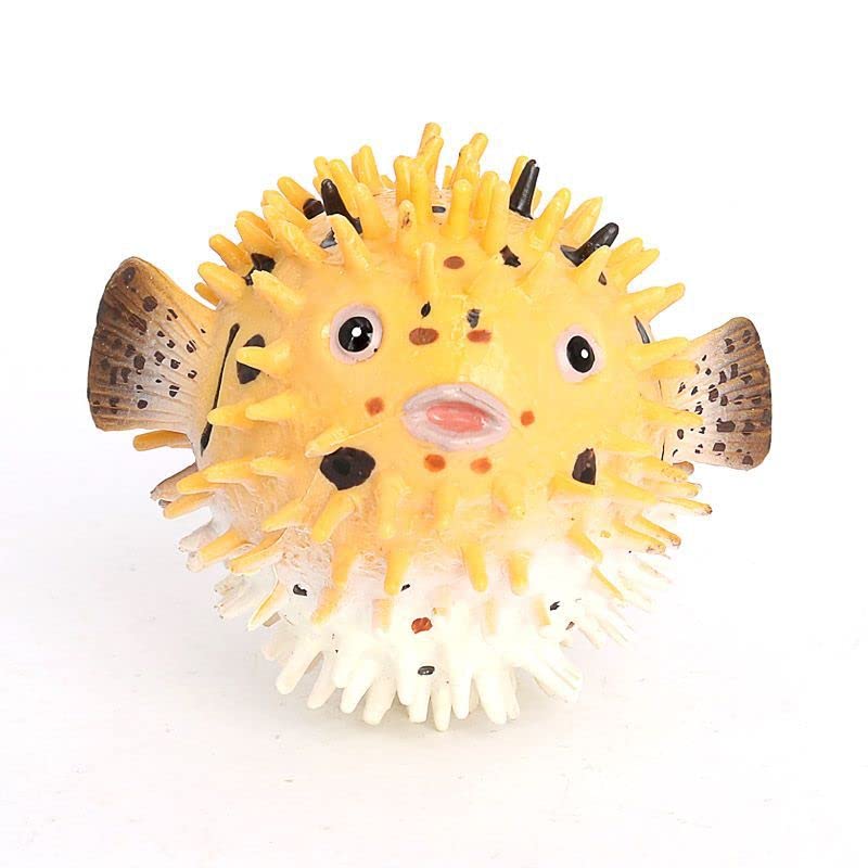 zalati Simulation Pufferfish Toy Figurine Realistic Plastic Wild ...