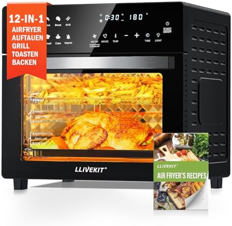30L Air Fryer Oven With Rotisserie, 1800W & 21 Preset Mode Countertop ...