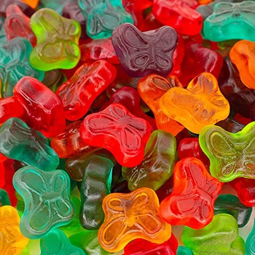 Amazon.com : Gummy Butterflies Candy - 11 Ounce Pack - Assorted Fruit ...