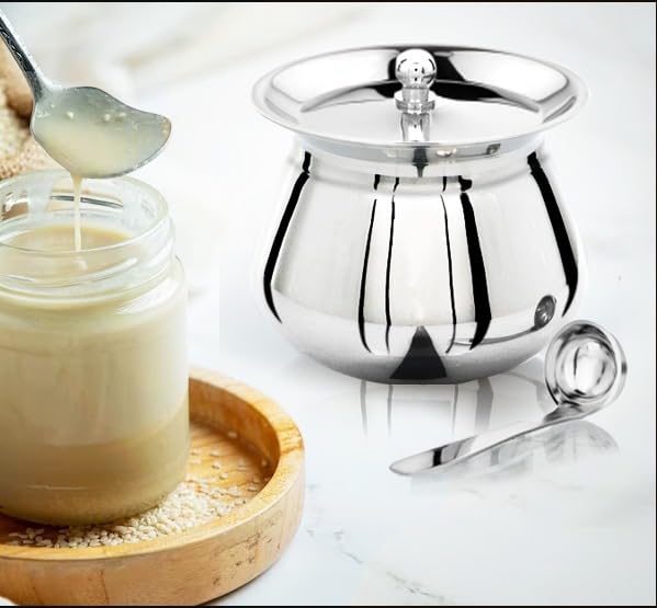 SteelHub Conical Ghee Pot No. 2(0.225ml) : Amazon.in: Home & Kitchen
