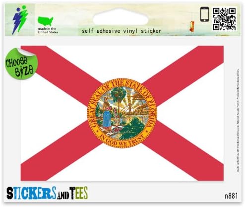 Amazon.com: Florida State Flag Vinyl Car Bumper Window Sticker 10" x 8 ...