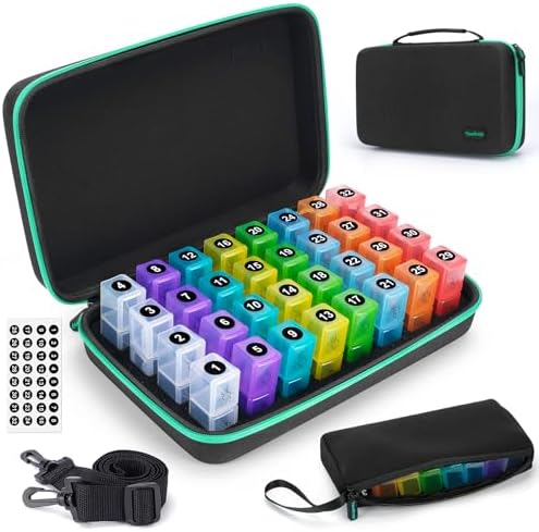 Amazon.com: Monthly Pill Organizer 2 Times a Day, one Month Pill Box AM ...