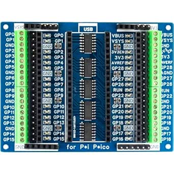 Amazon.com: yddmyo Mini Terminal Breakout Board for Raspberry Pi Pico, Pico H, Pico W, GPIO 1 ...