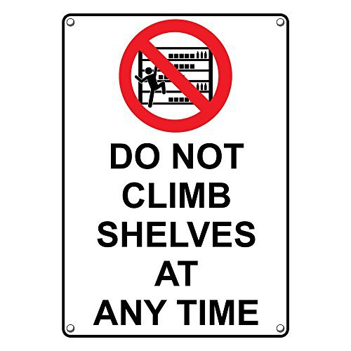 Amazon.com: Weatherproof Plastic Vertical Do Not Climb Shelves at Any ...