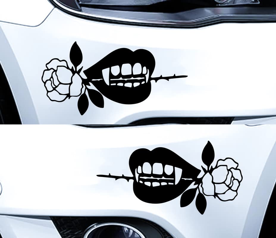 Amazon.com - Sticky Bomb Rose Vampire Bite Love Deadly Lips Vinyl Decal ...
