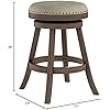 Amazon.com: Cortesi Home Sadie Backless Swivel Counter Stool in Solid ...