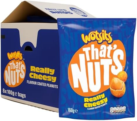 That’s Nuts Wotsits Really Cheesy Sharing Coated Peanuts Case 160g ...