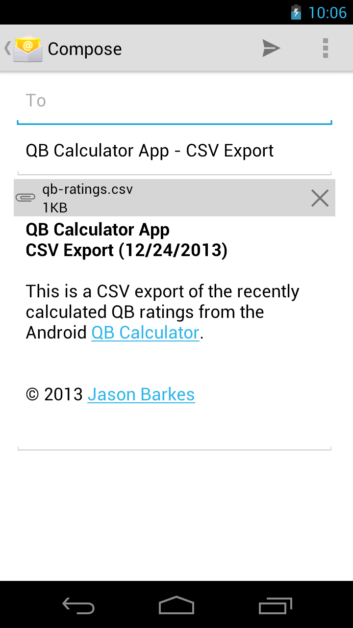 QB Rating Calculator - App on Amazon Appstore