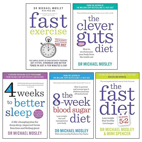 Dr Michael Mosley 5 Books Collection Set (The 8-Week Blood Sugar Diet ...
