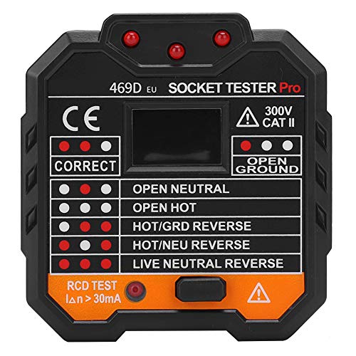 Electric Tester 48-250V 45-65Hz Socket Tester with Voltage Display ...