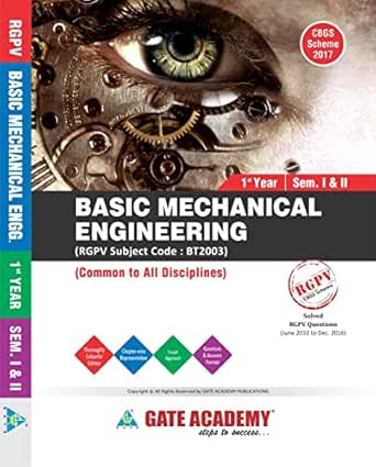 Amazon.com: Basic Mechanical Engineering: RGPV - 1st Year (Common ...