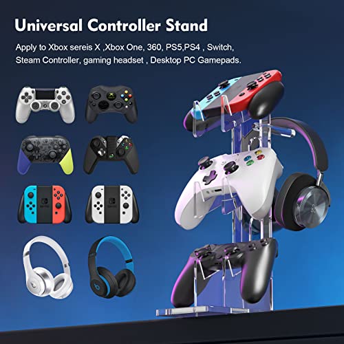 Snapklik.com : Game Controller Holder Headset Stand: Universal Dual ...