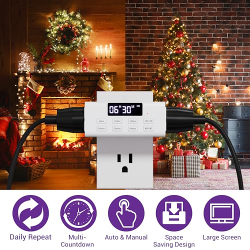 Snapklik.com : Indoor Countdown Timer Outlet, NEARPOW Auto Shut Off Timers