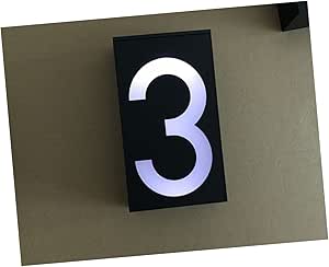 Amazon.com: RUNROTOO 6 Solar Doorplate Numbler Solar Number Light ...