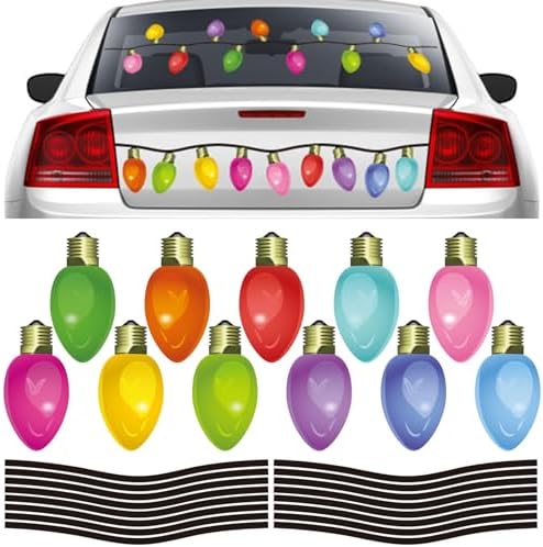 Amazon.com - Whaline 124Pcs Christmas Car Light Bulb Stickers With Wire ...