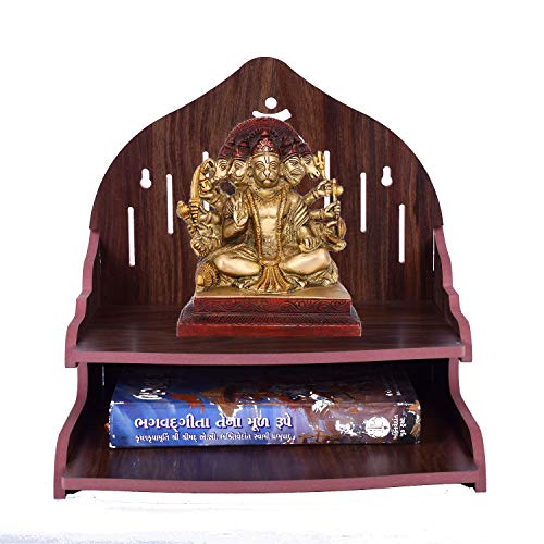 Buy VJ Sons Wooden Wall Mounted Hanging Puja Temple Wood God Stand for ...