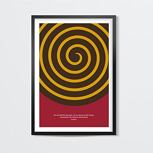 Postergully - Present Buddha Quote Wall Art Laminated Frame 8 x 12 Inch ...