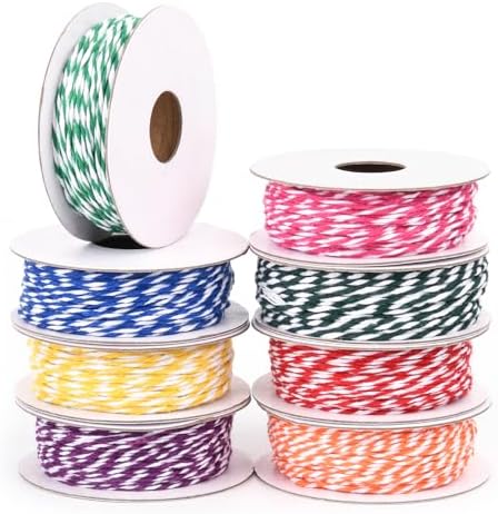 Amazon.com: Cosmos Cotton Twine String - Cotton Bakers String Rope Cord ...