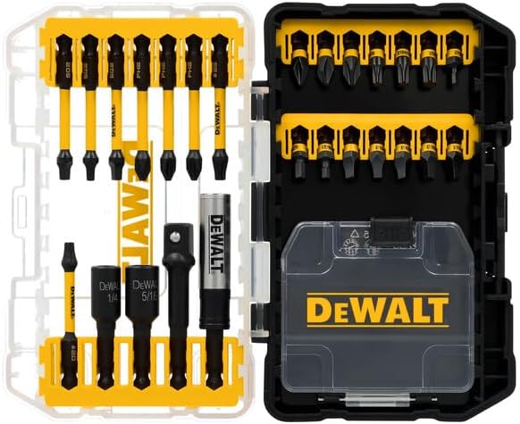 DEWALT 26-Piece Flextorq Drive Bit Set, Magnetic Fastener Bits with ...