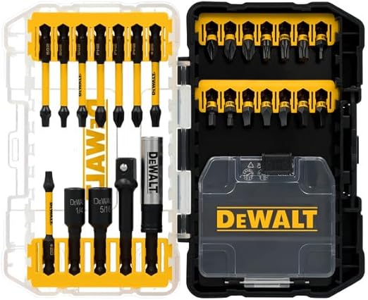DEWALT 26-Piece Flextorq Drive Bit Set, Magnetic Fastener Bits with ...