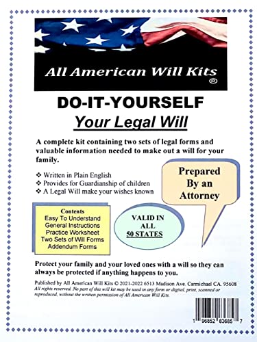 Snapklik.com : Do-It-Yourself Legal Will Kit Come