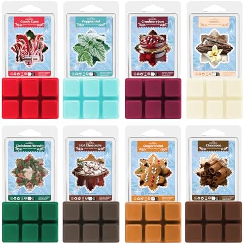 Amazon.com: STRN Scented Wax Melts Christmas Wax Cubes, 8 Pack Soy Wax ...
