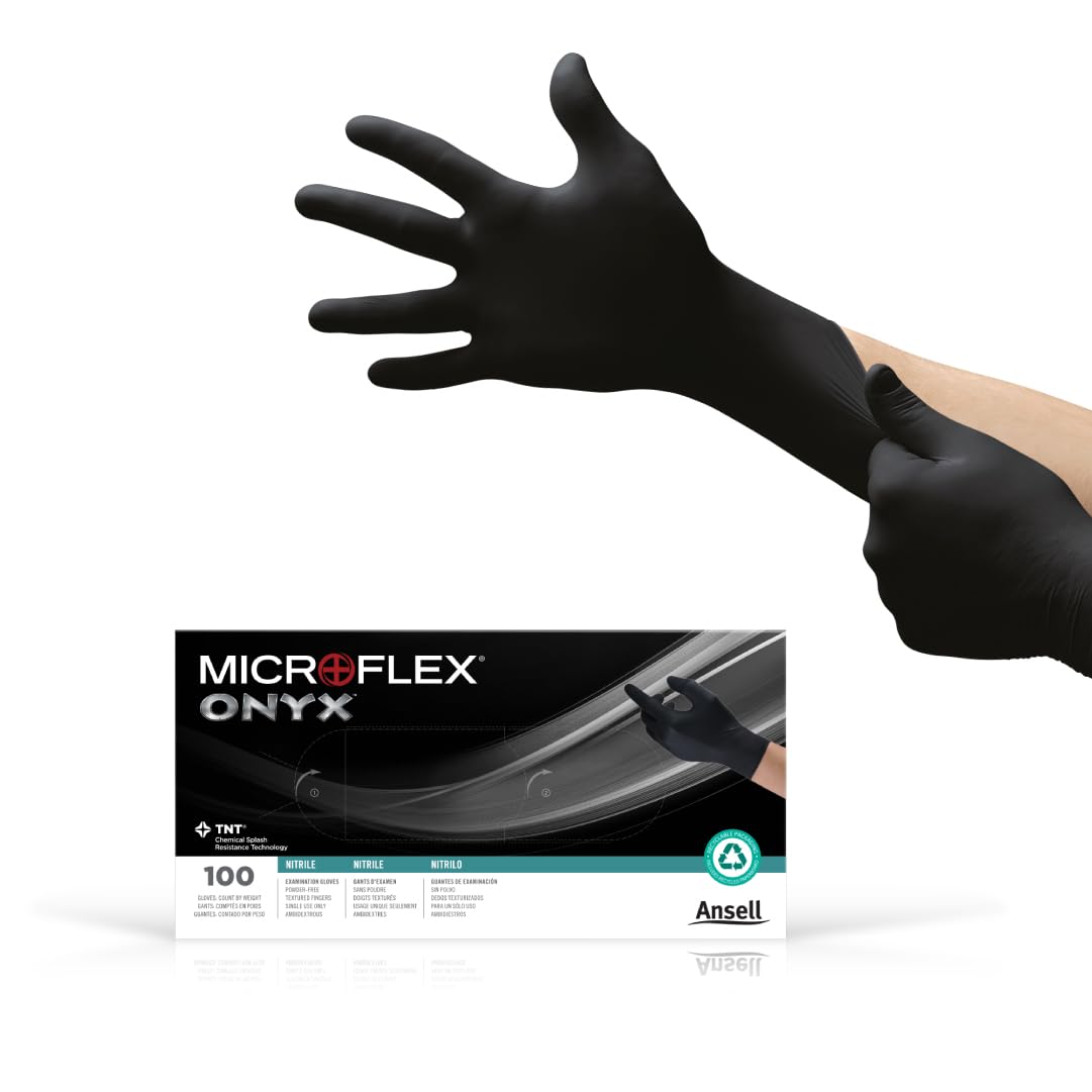 Snapklik.com : Ansell MICROFLEX Onyx N64 Disposable Nitrile Exam Gloves ...