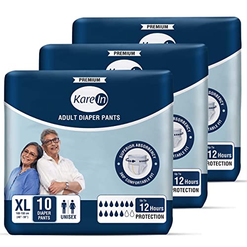 KareIn Premium Adult Diaper Pants, Extra Large 100-150 Cm (40 inch- 59 ...